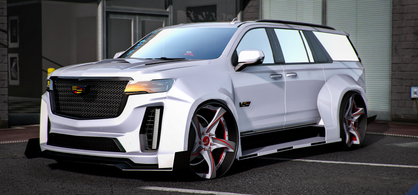 Custom Widebody Cadillac Escalade 8 Seater Slider Fully Bulletproof V2 ...